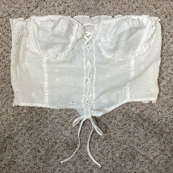 Vintage | Intimates & Sleepwear | Vintage Eyelet Lace Up Corset By Lady ...